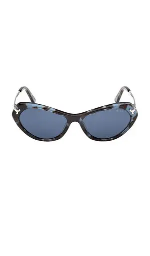 Emilio Pucci Cat Eye Sunglasses - Brown & Blue