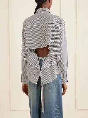 AGOLDE Theo Striped Poplin Shirt