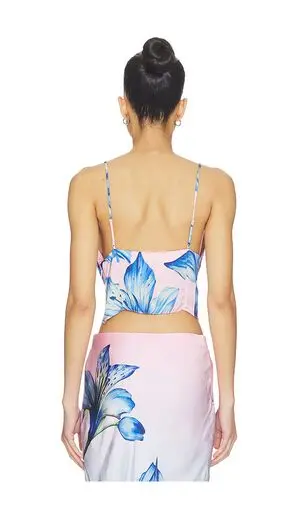 Rococo Sand Cowl Neck Floral Print Top - Multi