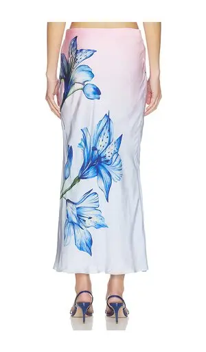 Rococo Sand Floral Print Midi Skirt