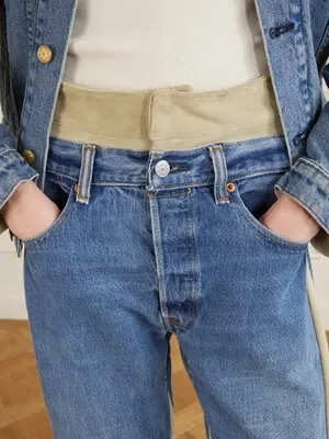 B Sides Double Waistband Rework Wide-leg Jeans