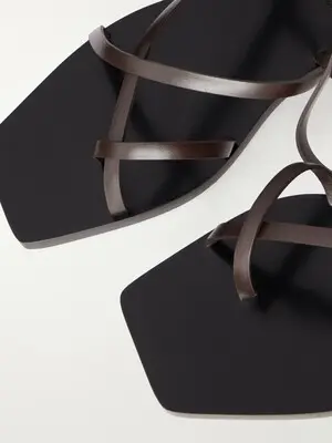 AeydĒ Norah Leather Tie Fastening Sandals - Brown