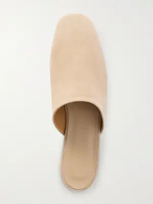 AeydĒ Rega Suede Slides - Neutrals