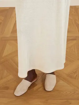 AeydĒ Rega Suede Slides - Neutrals