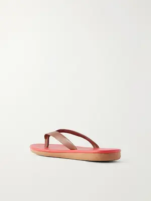 ANCIENT GREEK SANDALS Saionara Leather Flip Flops - Red