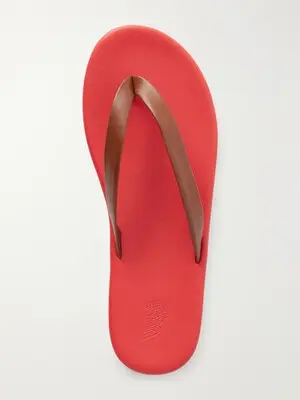 ANCIENT GREEK SANDALS Saionara Leather Flip Flops - Red