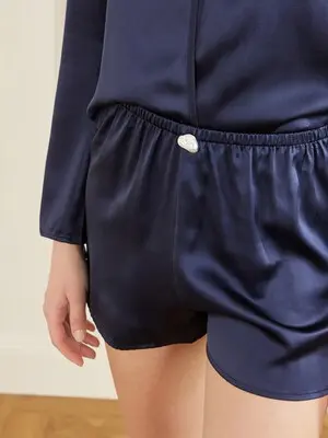 SARA CRISTINA Playa Silk Shorts - Blue