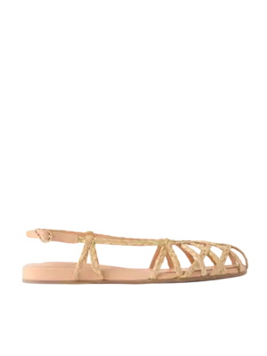 ANCIENT GREEK SANDALS Kardia Raffia Sandals - Neutrals