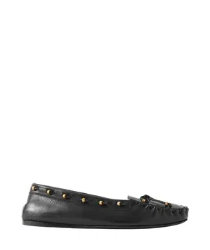 Khaite Milly Embellished Textured-leather Loafers - Black