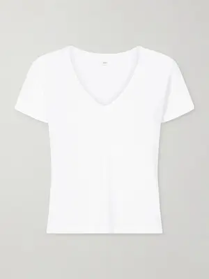 LESET Laura Cotton-jersey T-shirt - White