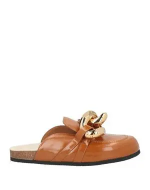 JW Anderson Calfskin Leather Clogs - Tan