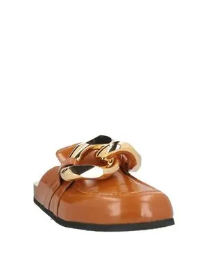 JW Anderson Calfskin Leather Clogs - Tan