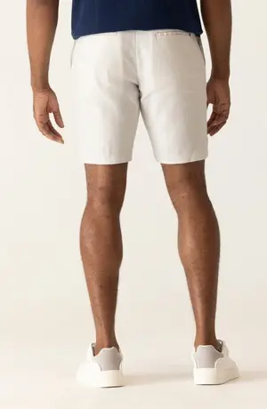 DEKE Oasis 8.5-inch Linen Blend Bermuda Shorts - Silver