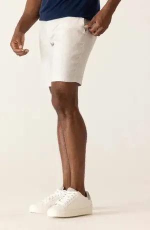 DEKE Oasis 8.5-inch Linen Blend Bermuda Shorts - Silver