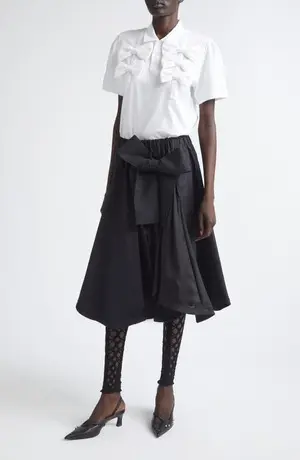 Noir Kei Ninomiya Bow Embellished Polo