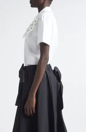 Noir Kei Ninomiya Bow Embellished Polo