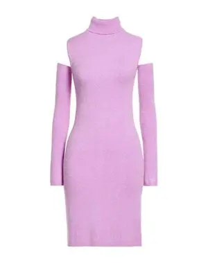 Liu Jo Knitted Mini Dress With Detachable Sleeves - Purple