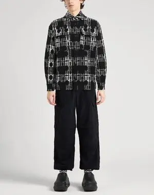 Palm Angels Two-tone Jacquard Flannel Overshirt - Black