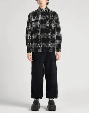 Palm Angels Two-tone Jacquard Flannel Overshirt - Black