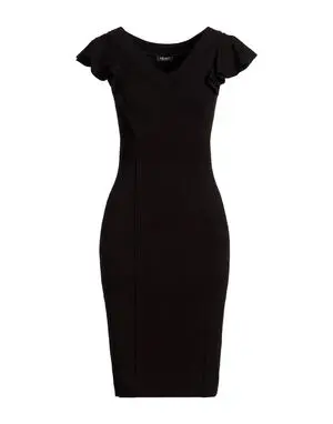 Liu Jo Ribbed Jersey Bodycon Midi Dress - Black