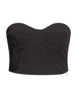 SUOLI Tube Top In Polyester, Viscose, And Elastane Black