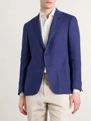 Canali Kei Linen Suit Jacket