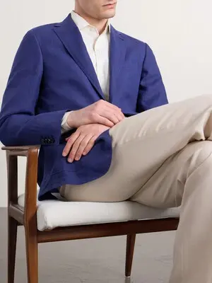 Canali Kei Linen Suit Jacket