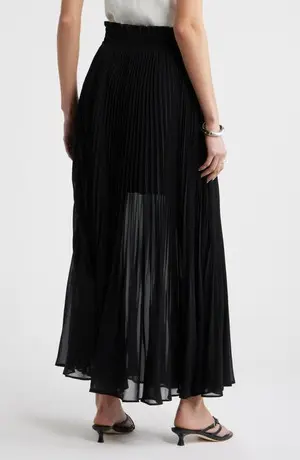 Nordstrom Pleated Chiffon Midi Skirt