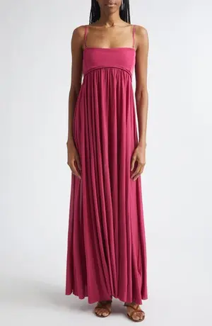 Zimmermann Luna Jersey Bandeau Gown - Fuchsia