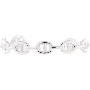 Hermès Chaine D'ancre Enchainee Sterling Cuff Bracelet - Silver
