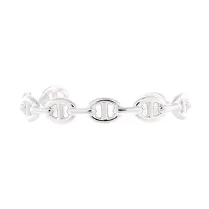 Hermès Chaine D'ancre Enchainee Sterling Cuff Bracelet - Silver