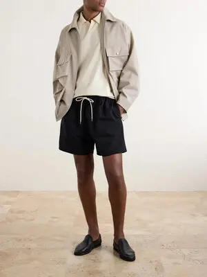 Auralee Knitted Silk Polo Shirt - Neutrals