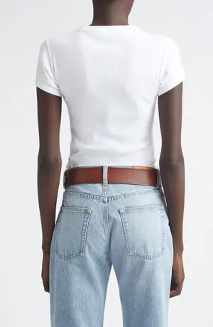 Saint Laurent Cassandre Logo Cotton T-shirt - Blanc