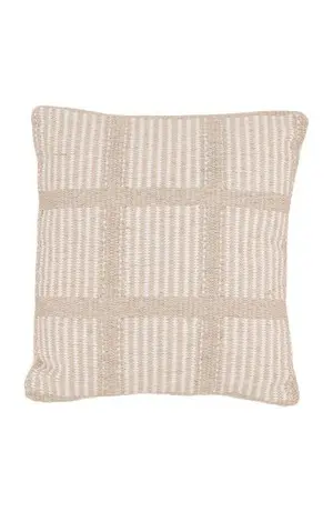 DOVETAIL FURNITURE Arlo Handwoven Olefin Outdoor Throw Pillow - Ivory