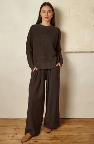 OYUN Wide Leg Pants - Espresso