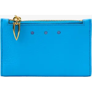 TUSK Ascot Slim Card Case With Zip Coin Pocket Azure
