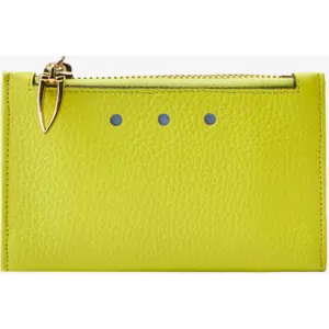 TUSK Ascot Slim Card Case With Zip Coin Pocket - Lime