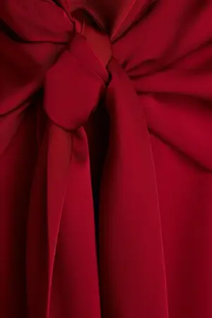 NICHOLAS Draped Satin-crepe Mini Dress