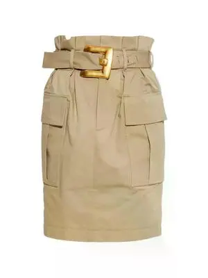 Balmain Belted Cargo Mini Skirt - Neutrals
