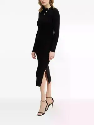 Guess Priscilla Button-detailed Midi Dress - Black