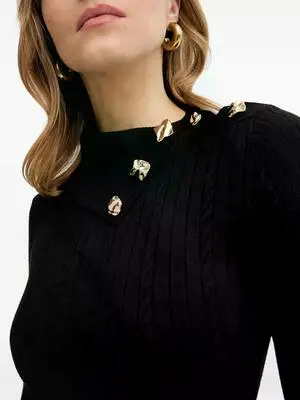 Guess Priscilla Button-detailed Midi Dress - Black