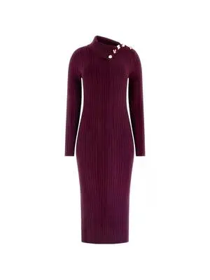 Guess Priscilla Button-detailed Midi Dress - Black