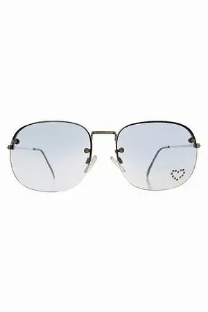 SUNGLASS MUSEUM Vintage Trixie Rimless Sunglasses - Light Grey
