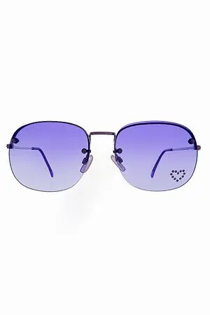 SUNGLASS MUSEUM Vintage Rimless Sunglasses - Purple
