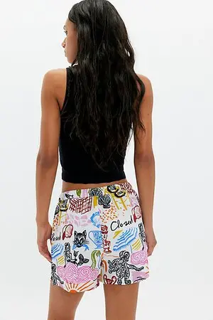 Closed Printed Pull-on Shorts - Multicolor