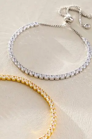 BRENDA GRANDS Tennis Bracelet - Silver
