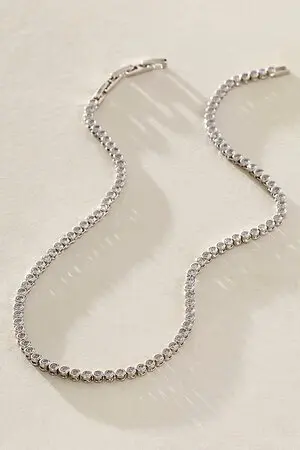 BRENDA GRANDS Tennis Necklace - Silver