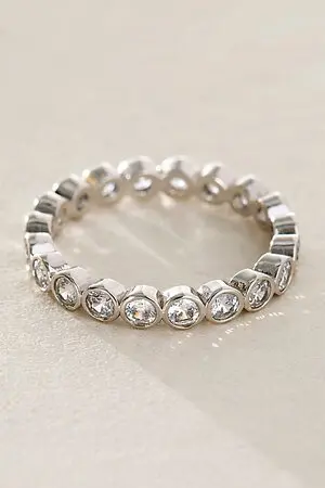 BRENDA GRANDS Tennis Eternity Ring - Silver