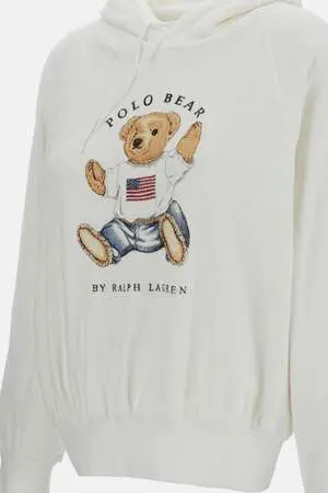 Polo Ralph Lauren Felpa In Spugna Polo Bear - White