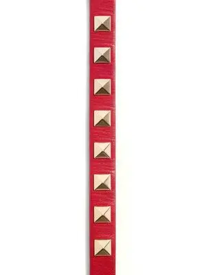 Valentino Garavani Rockstud Leather Bracelet - Red